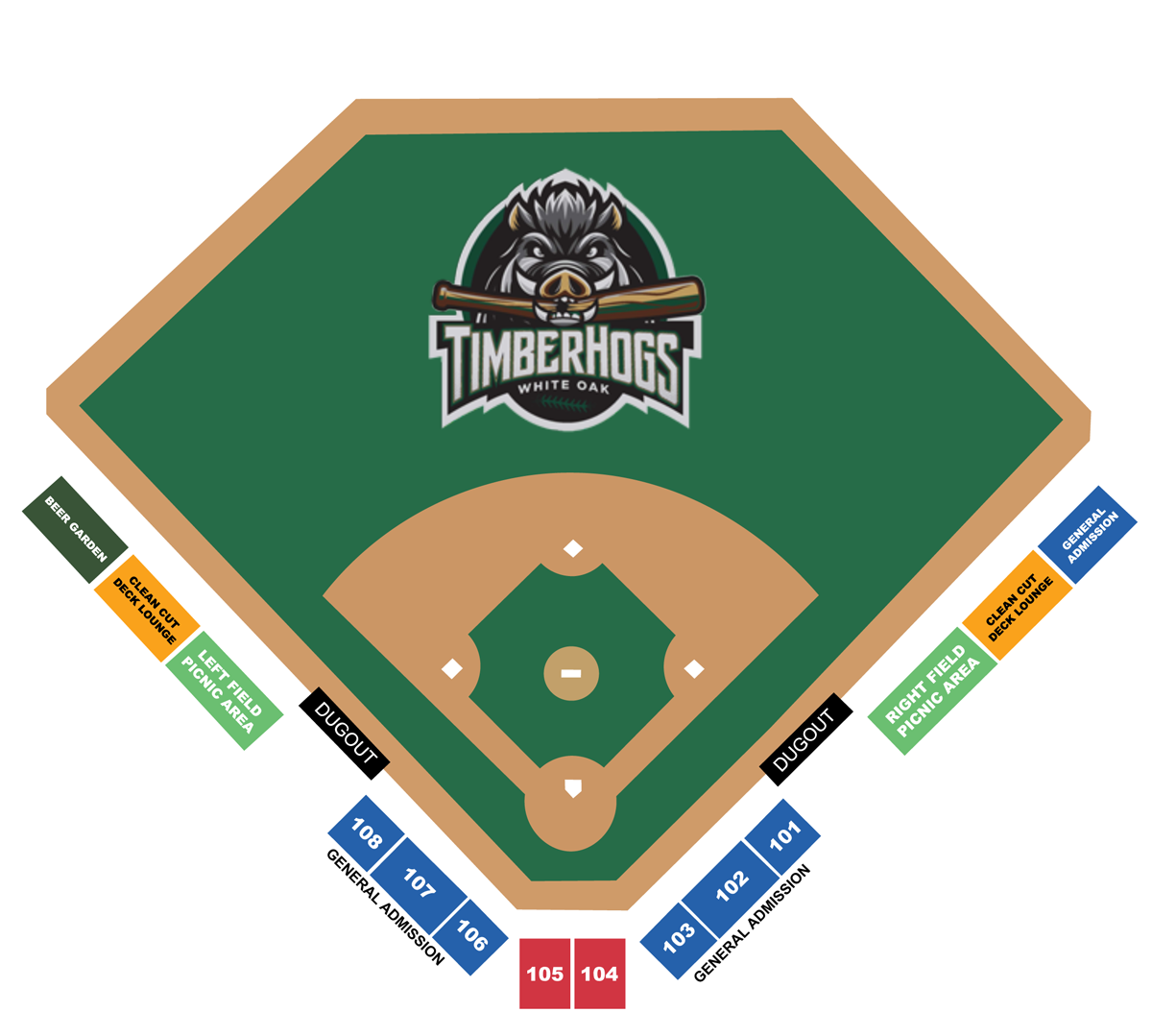 Single Games - TimberHogs Baseball - White Oak