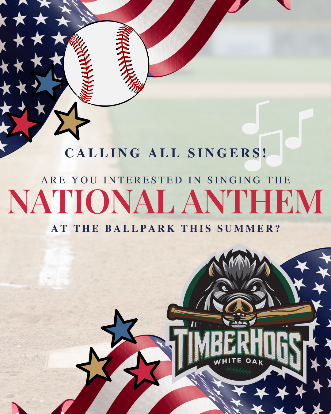 National Anthem Singers - TimberHogs Baseball - White Oak